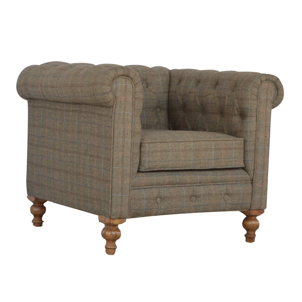 Solid Wood Multi Tweed Hallway Bench | Scottish Antique & Arts Centre