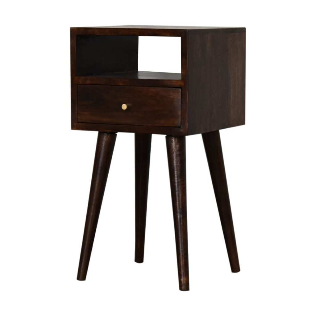 Solid Wood Walnut Finish Bedside Table | Scottish Antique & Arts Centre
