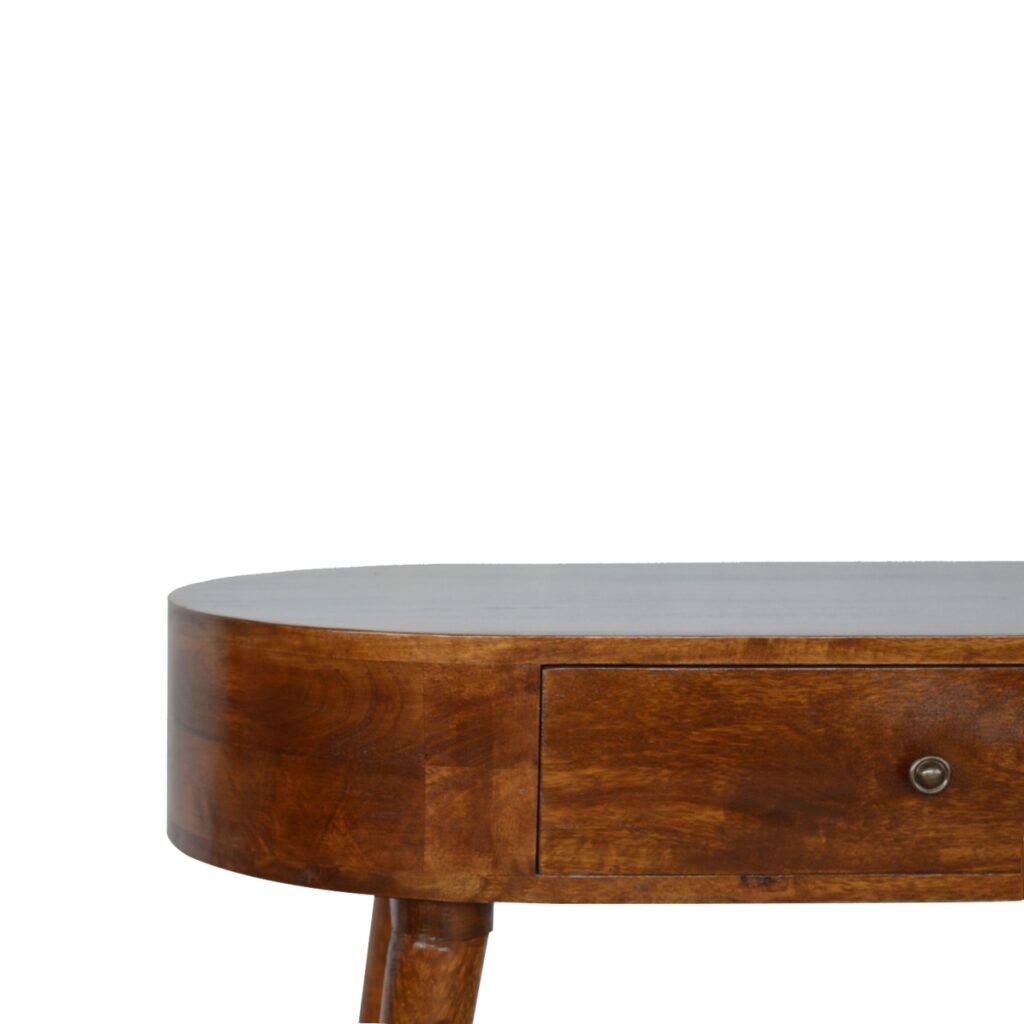 Solid Wood Chestnut Finish Console Table | Scottish Antique & Arts Centre