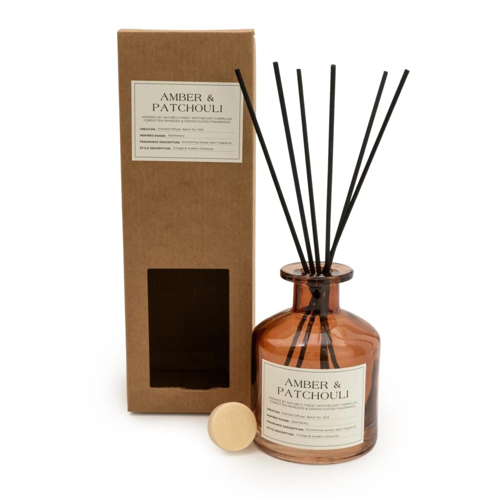 Amber & Patchouli Reed Diffuser (250ml) | Scottish Antique & Arts Centre