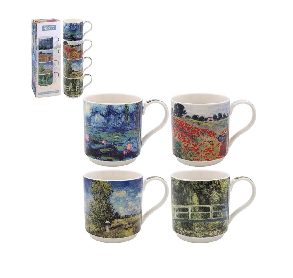 Set of 4 Stacking Mugs - Claude Monet Designs | Scottish Antique & Arts ...