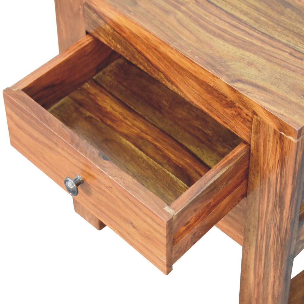 Solid Wood Square Two Drawer Bedside Table | Scottish Antique & Arts Centre