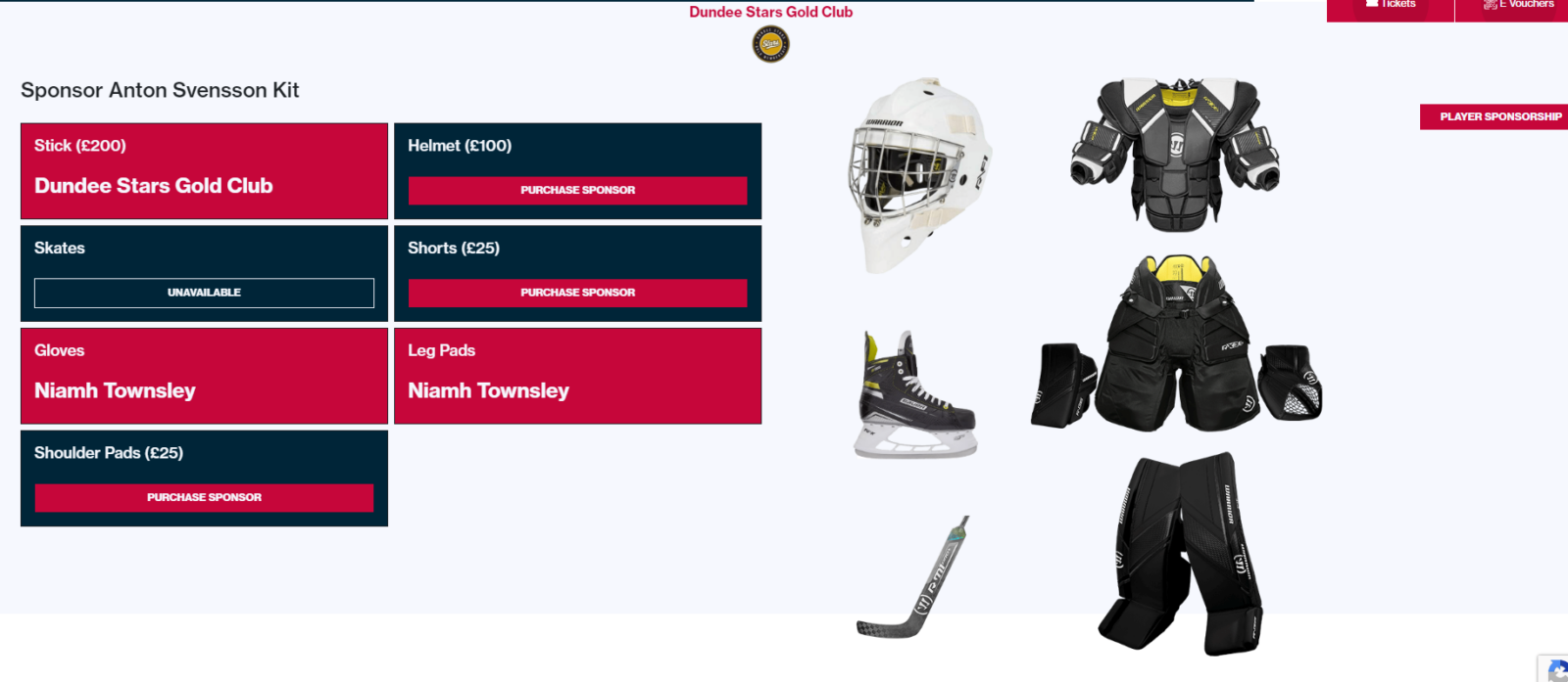 Kit Sponsorship Packages Revealed - Dundee Stars