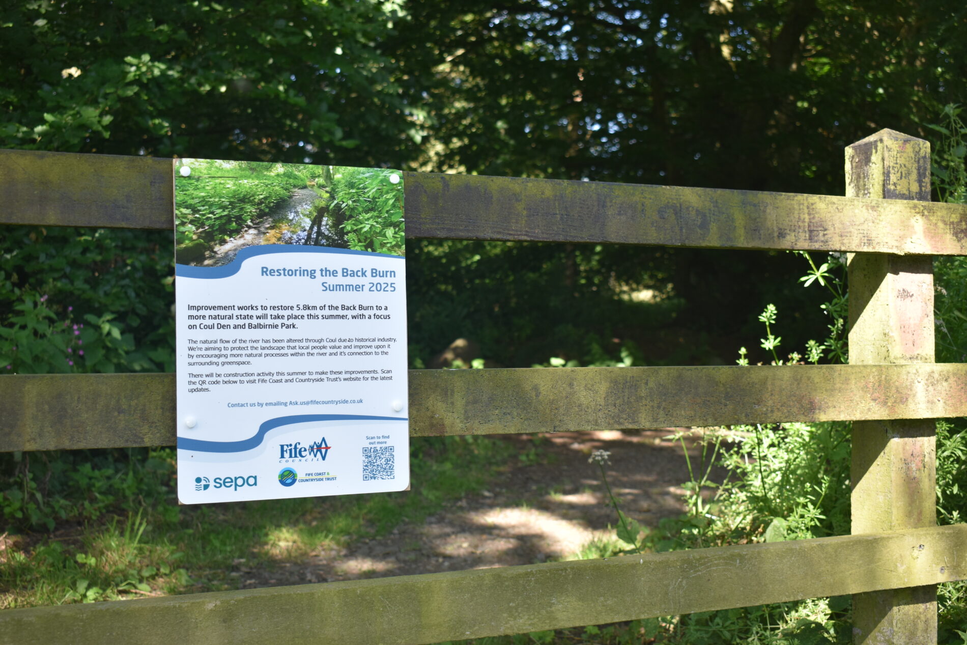 River Restoration Project Enters New Phase - Fife Coast & Countryside Trust