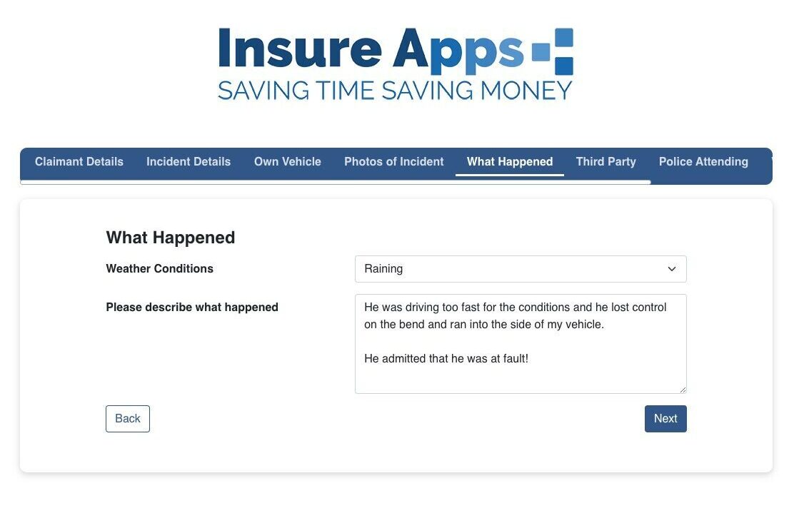 Webpage Reporting 1 - Insure Apps
