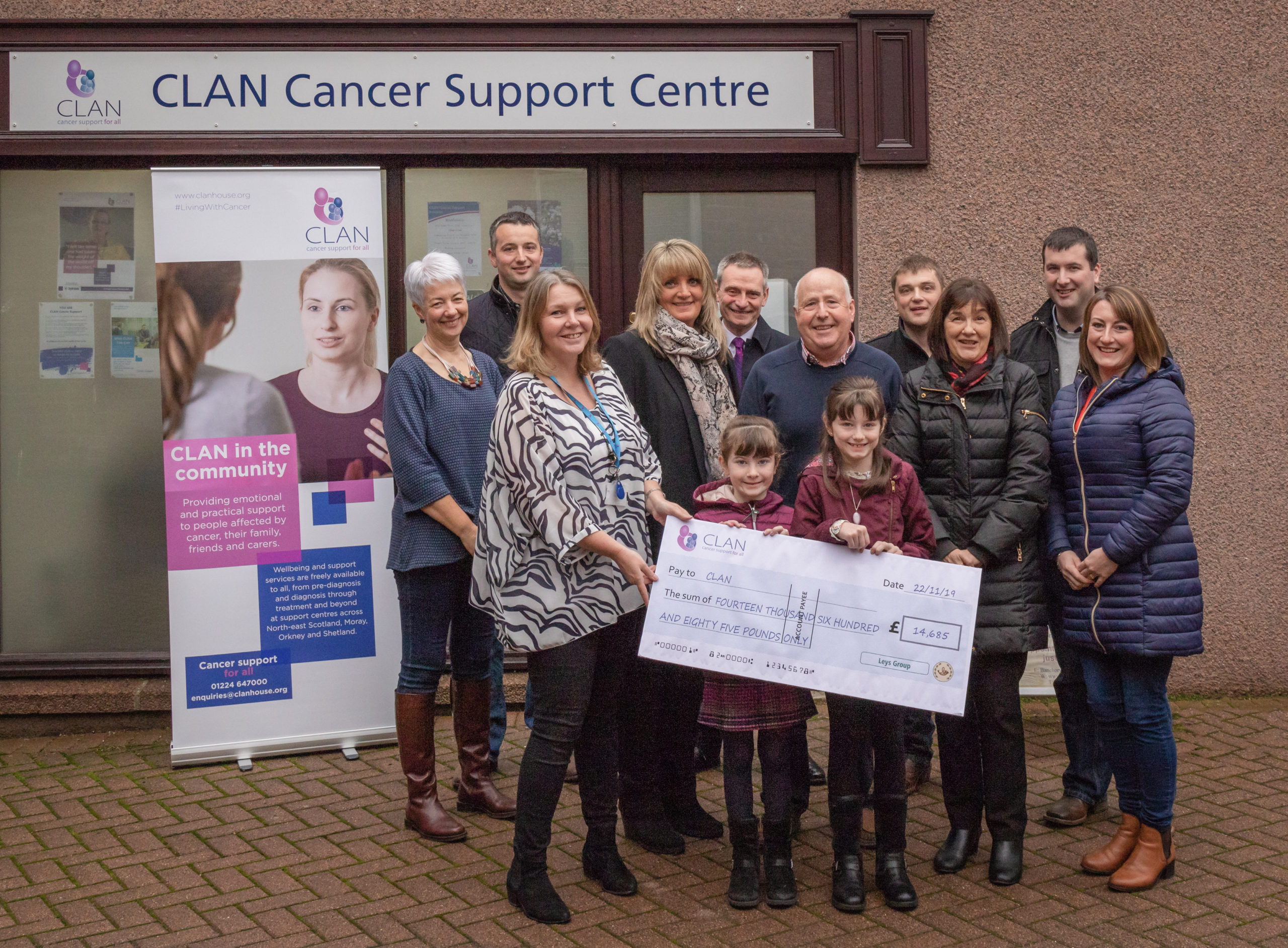Leys Group Donates Over £14,000 to CLAN Cancer Support - Leys Estate
