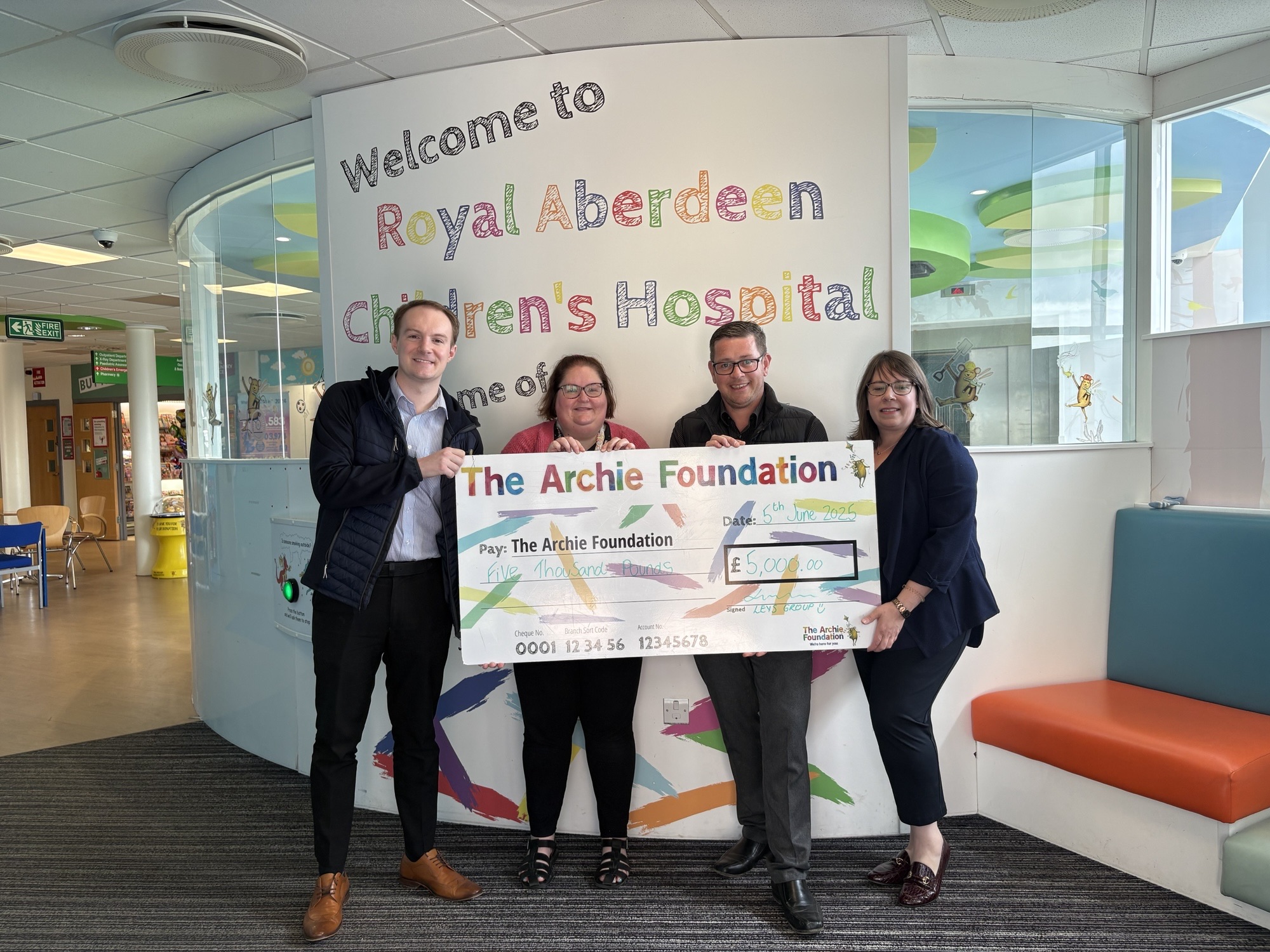 Estate Stories - £5,000 Donation To The Archie Foundation - Leys Estate
