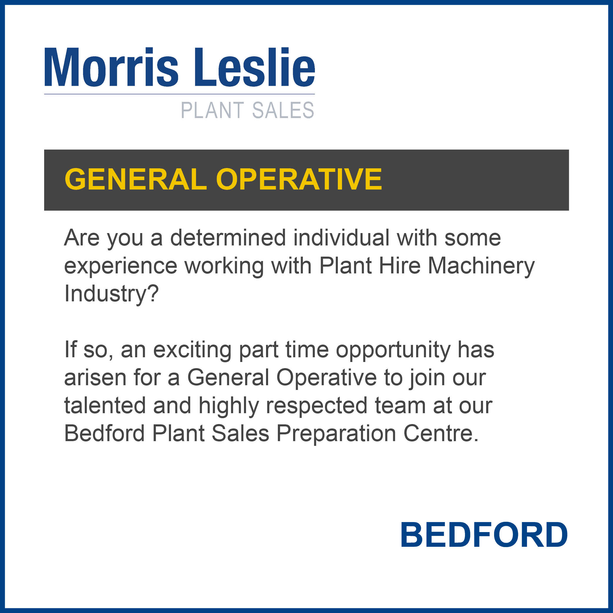 General Operative – Bedford - Morris Leslie