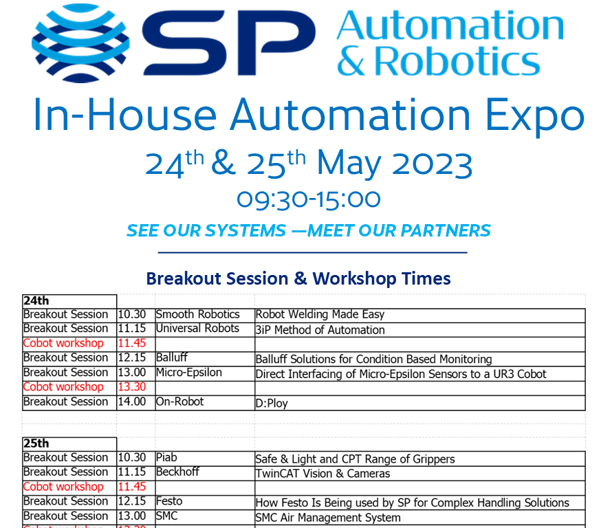 breakout & cobot workshop – SP Automation & Robotics